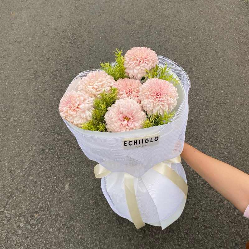 Jual Echiiglo Fresh Flower bunga asli GOMPIE round Bouquet buket ...