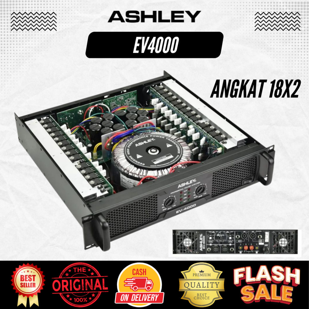 Jual Power Amplifier Ashley EV 4000 Angkat 18x2 & 15x4 | Shopee Indonesia