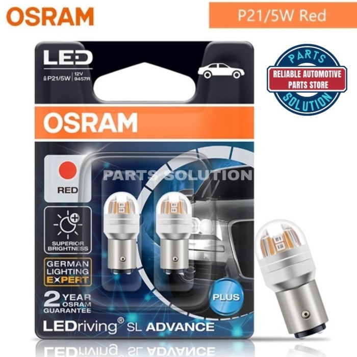 Jual Lampu Rem Stoplamp S25 Kaki 2 Merah OSRAM LED P21/5W BAY15d 9457R | Shopee Indonesia