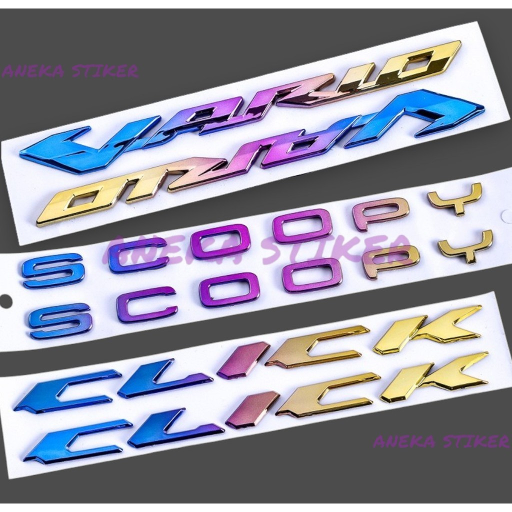 Jual Terlaris Sepasang Emblem Timbul 3D Honda Scoopy Vario Click ...
