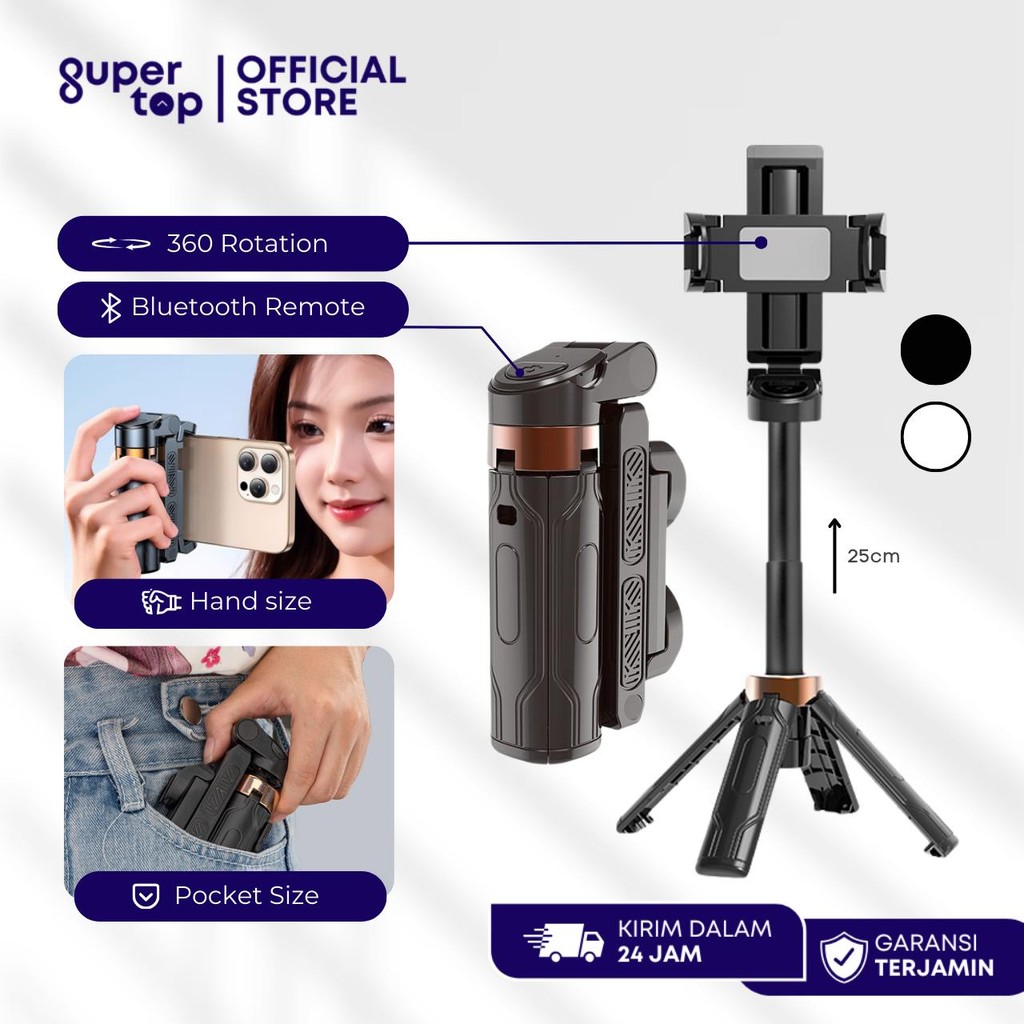 Jual WINSI Mini Tripod Tongsis Bluetooth Remote 3in1 Handgrip Vlog ...