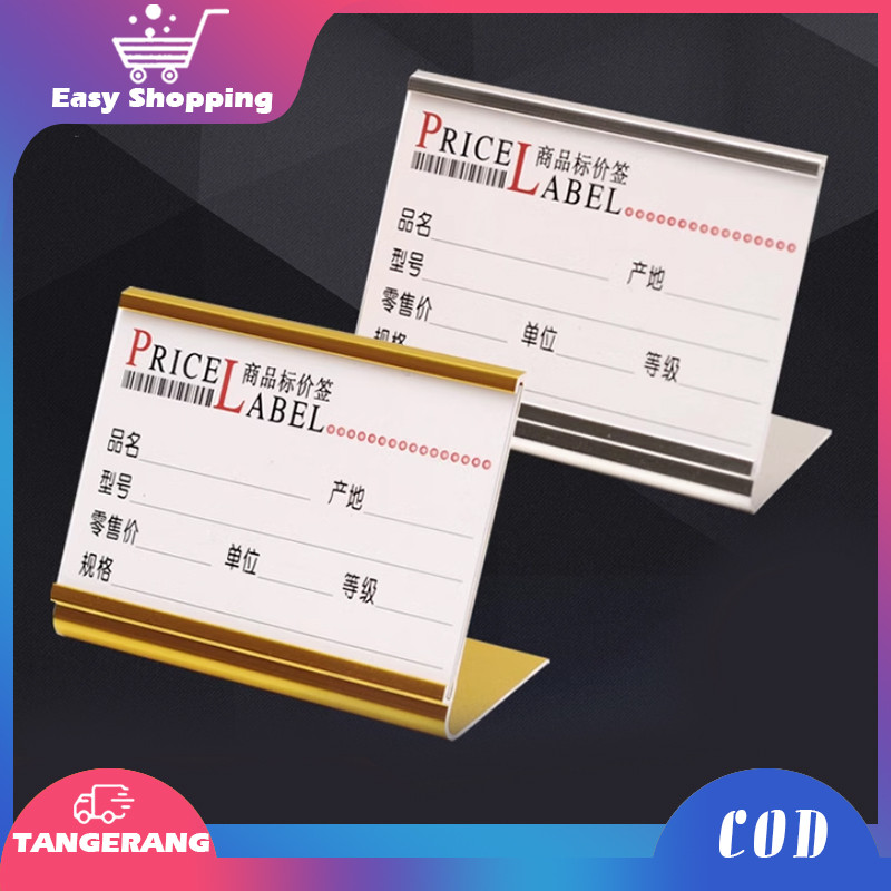 Jual Holder Kartu Nama Meja Aluminium Holder Papan Nama Meja Table Name ...