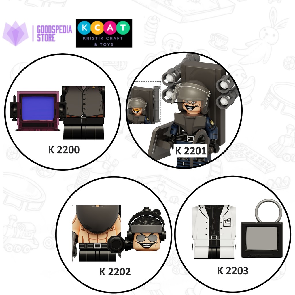 Jual Figure mini balok susun KDL829 - Skibidi toilet SWAT toiletman Headscarft TVman (SKU K2200 ...