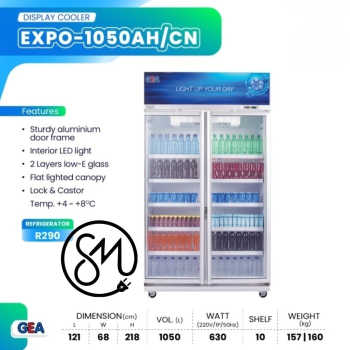 Jual Showcase GEA EXPO-1050AH/CN Display Cooler 2 pintu 1050 L Multi ...