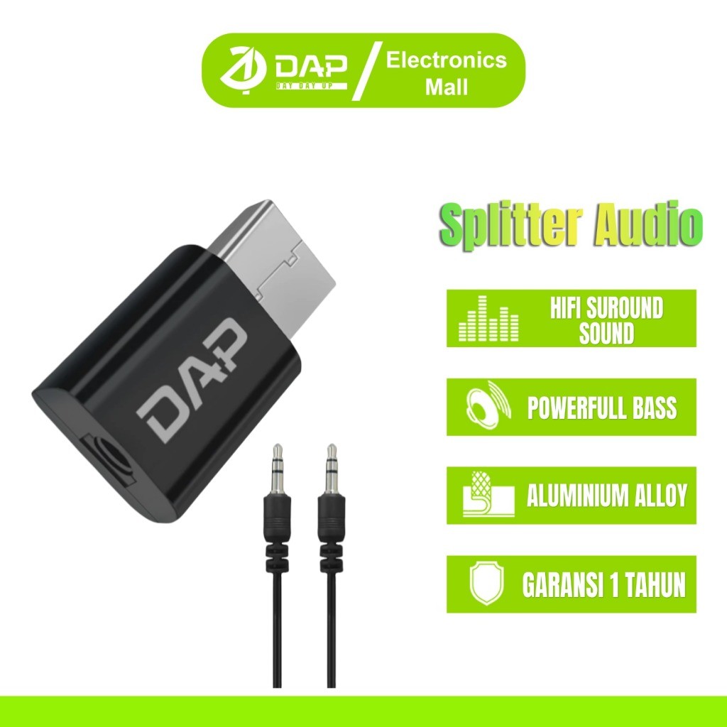 Jual DAP D-AU21 Audio Converter – USB to 3.5mm Jack, Supports A2DP ...