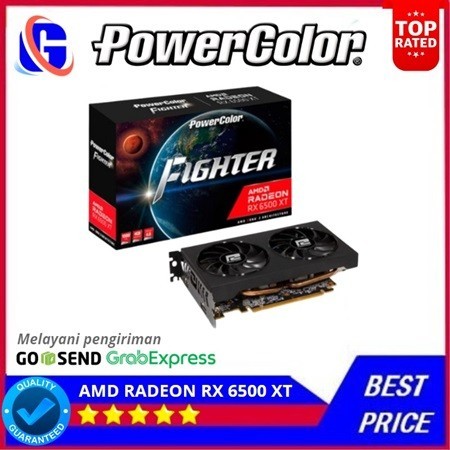 Jual POWERCOLOR FIGHTER AMD RADEON RX 6500 XT /RX 6500XT 4GB GDDR6 ...