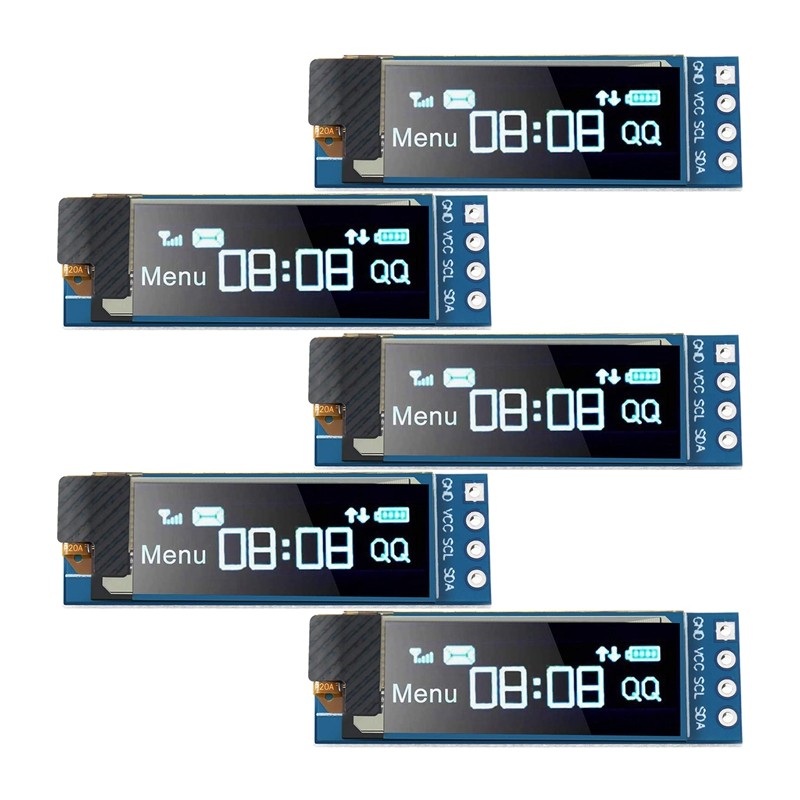 Jual 5 Pieces I2C Display Module 0.91 Inch I2C OLED Display Module I2C ...