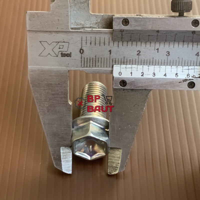 Jual BAUT TOPI/FLANGE BOLT M11x2,5 BAUT 15 KUNCI 14 DRAT STANDAR/BAUT M ...