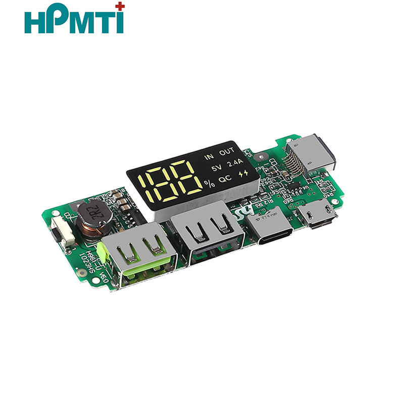 Jual LED Dual USB 5V 2.4A Micro/Type-C USB Mobile Power Bank 18650 ...