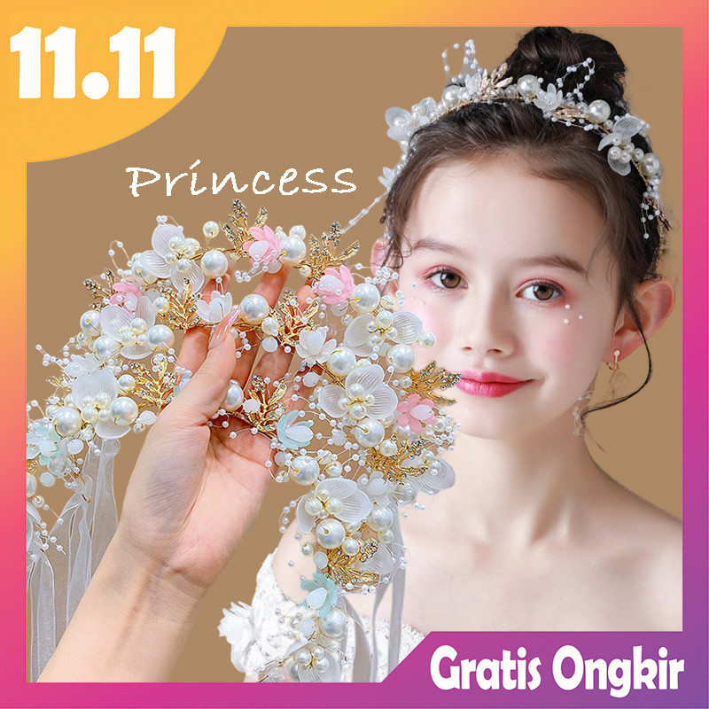 Jual FXG Bando Mahkota Anak Bunga Mutiara Bondu Korea Crown Cantik ...