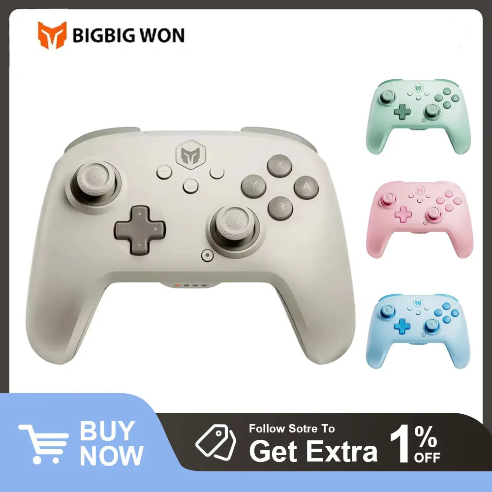 Jual BIGBIG WON CHOCO Gaming Bluetooth Gamepad PC Game Controller with Custom Button 6-Axis Gyro ...