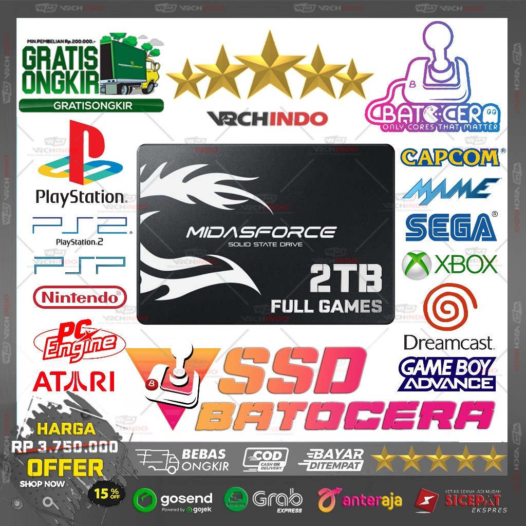 Jual 2TB SDD External Game Batocera / Retrobat Emulator - All in One ...