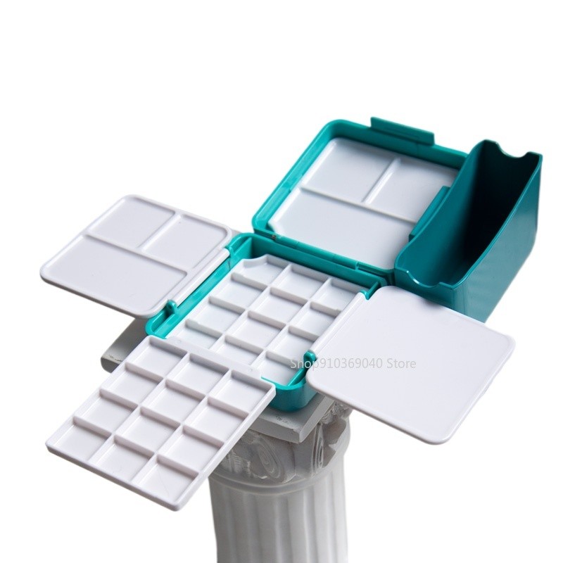 Jual Foldable Watercolor Palette Empty Paint Box with Portable Bucket ...