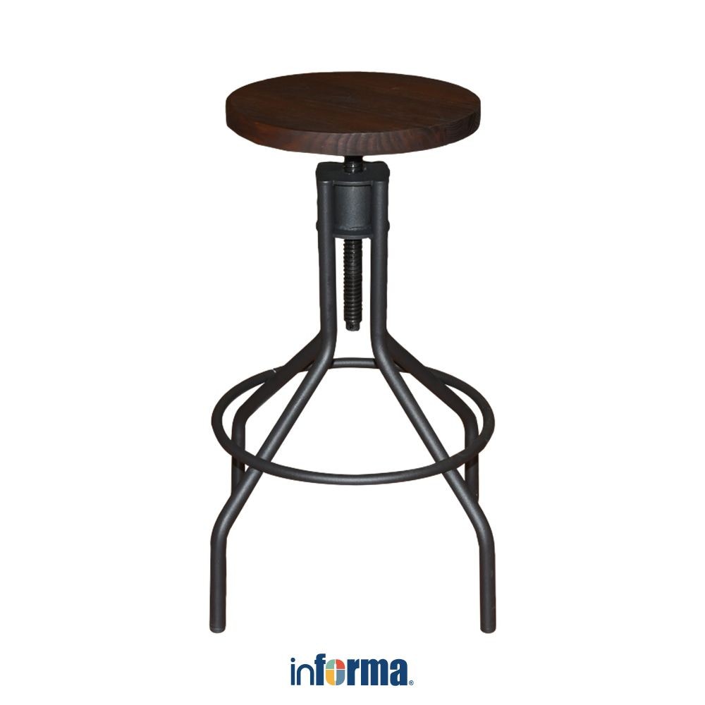 Jual Informa Malachi Bangku Bar Kayu - Hitam Bar Stool Kursi Kafe ...