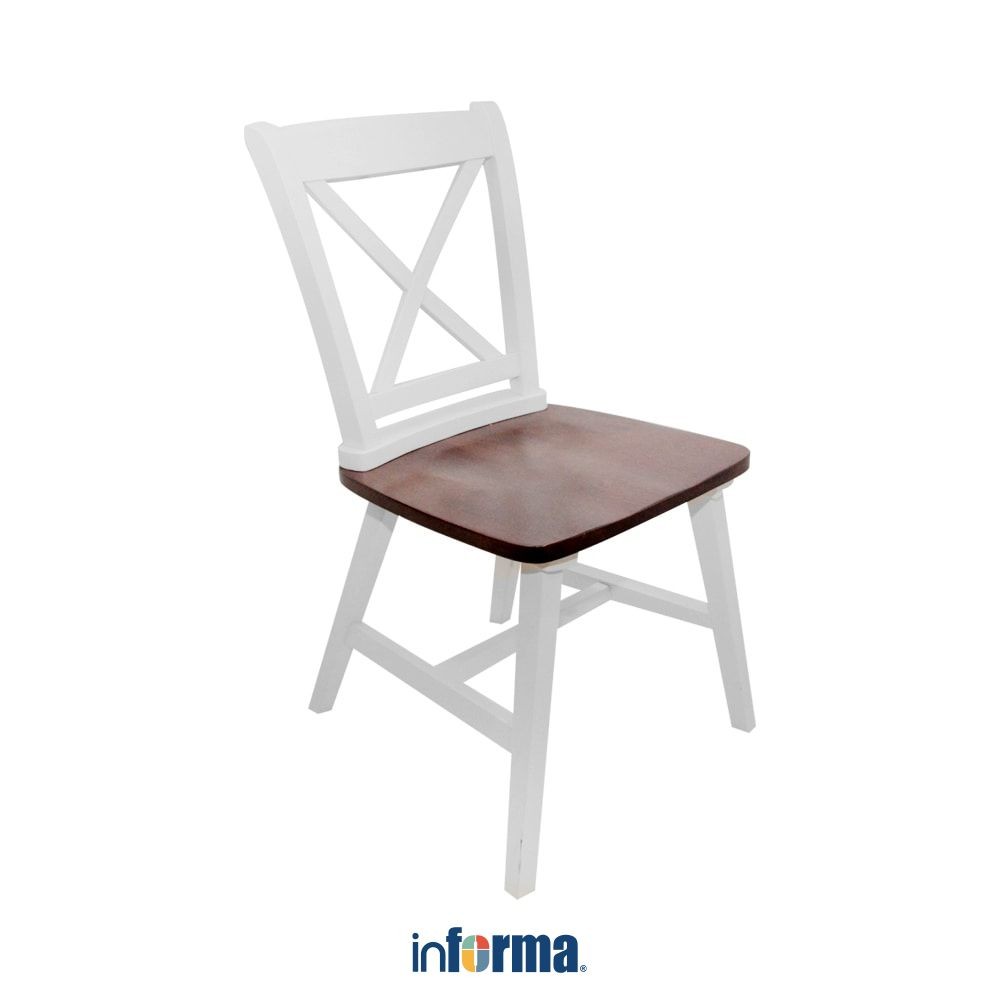 Jual Informa Yelets Kursi Makan Kayu - Putih/Cokelat Walnut Dining ...