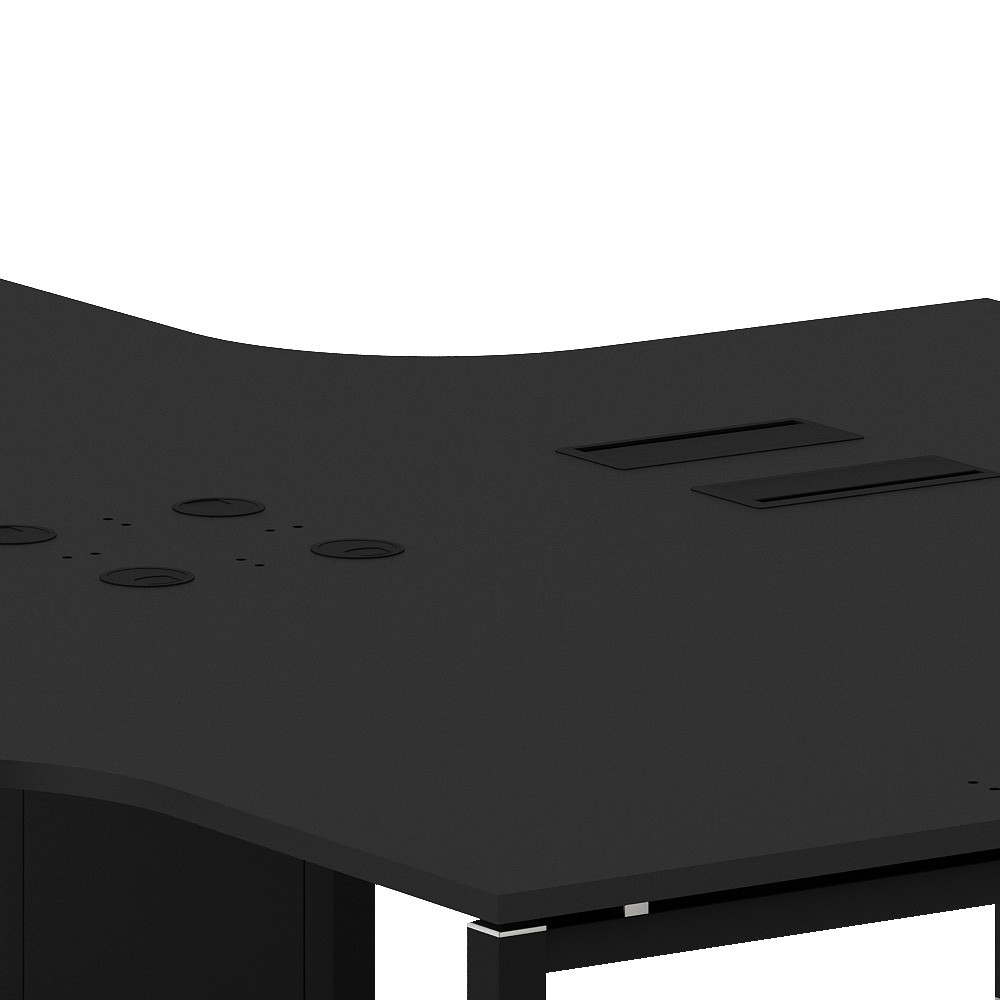 Jual Informa Sieben Meja Kantor Workstation 4 Seater - Hitam | Shopee ...