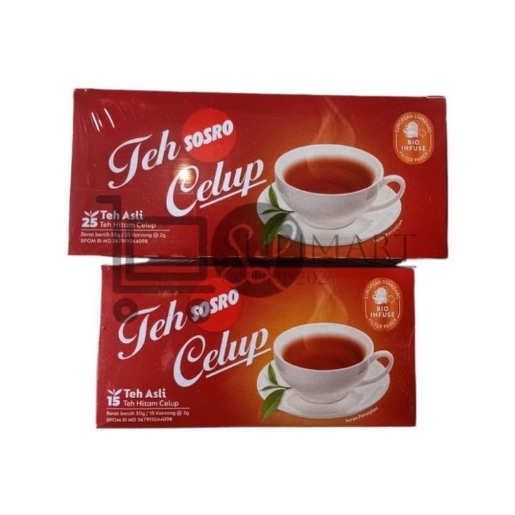 Jual Teh Celup Sosro Isi 25 Kantong / Teh Sosro 2gr Black Tea / Teh ...
