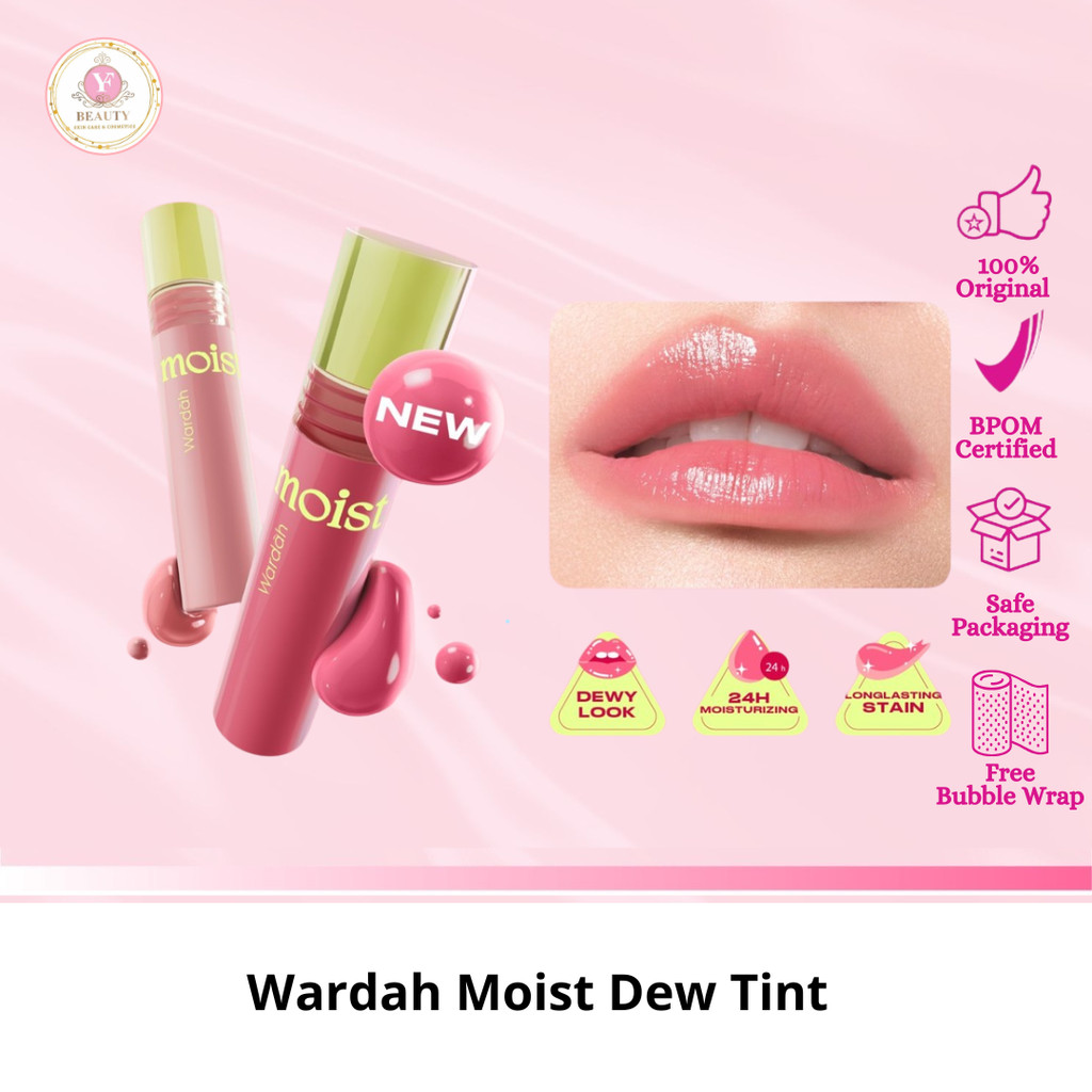 Jual YF Beauty NEW! Wardah Moist Dew Tint 3 g - Liptint yang Mengadung ...