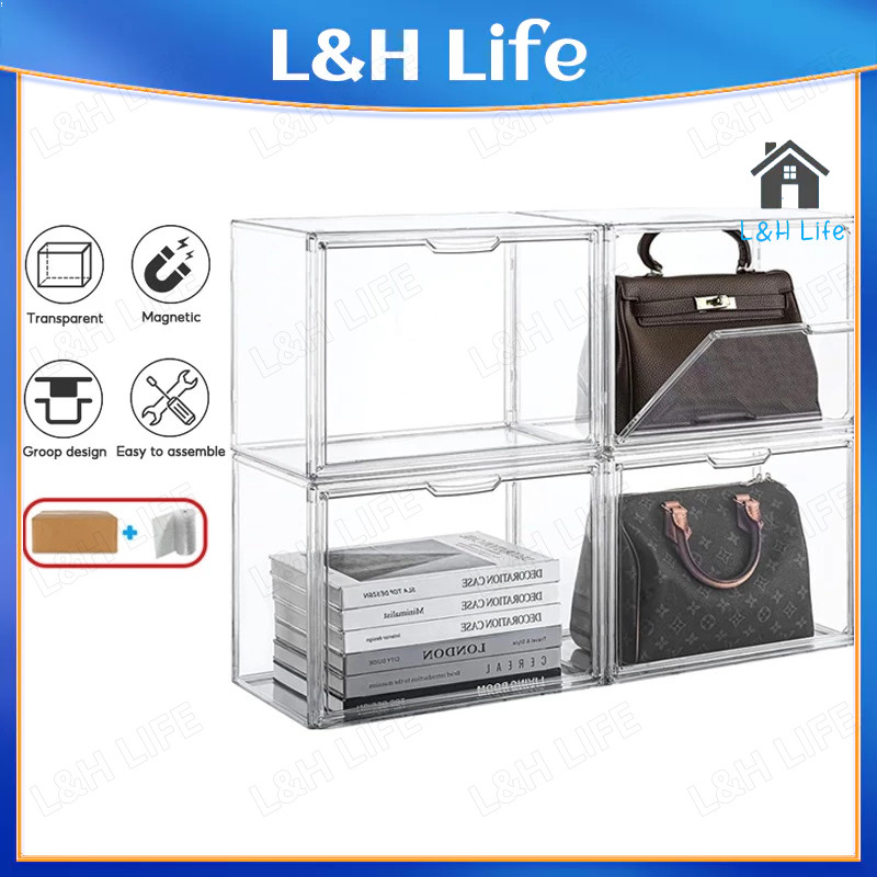 Jual CA31RE Transparent Storage Box Acrylic Display Box Tas Kotak ...