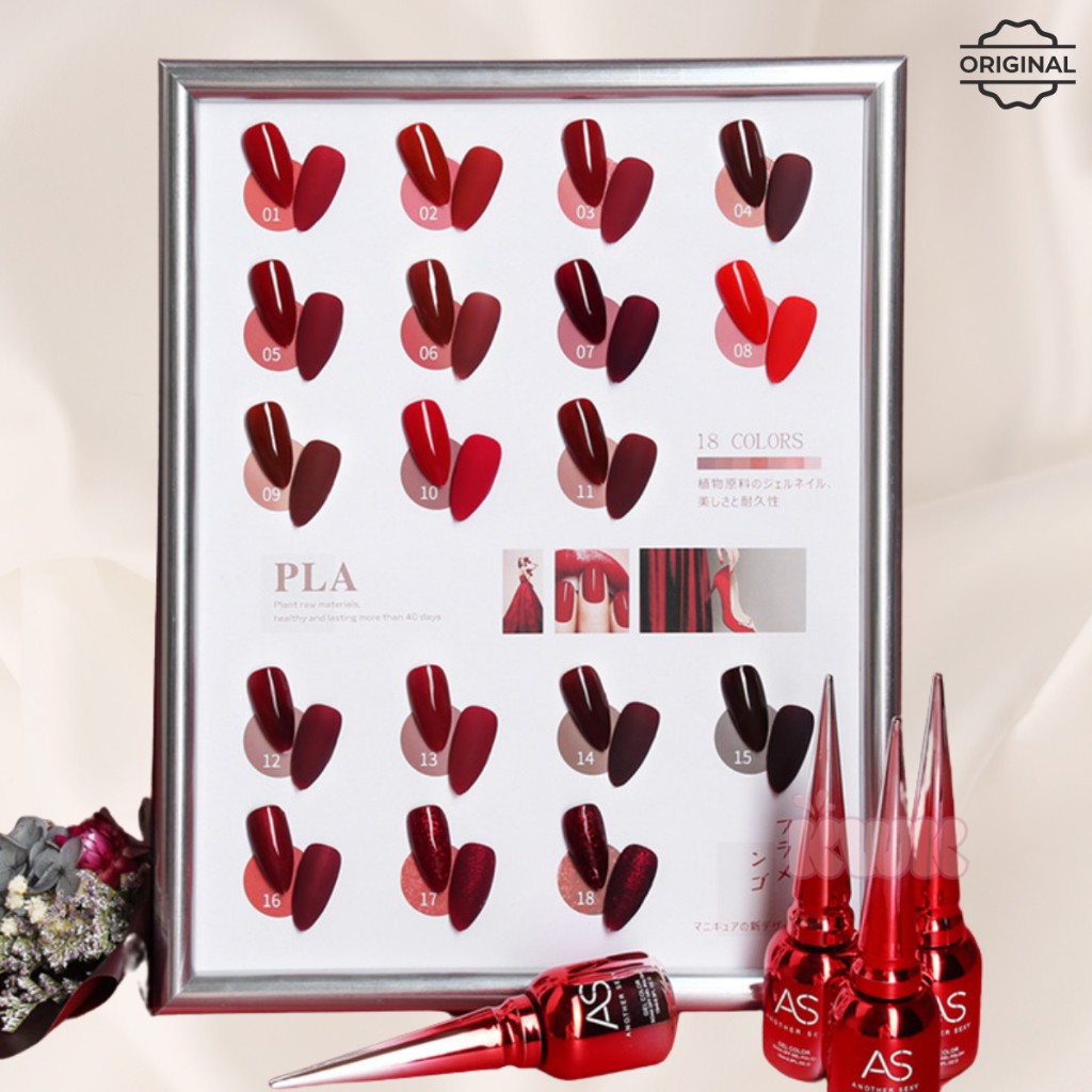 Jual AS GEL PLA CLASSIC RED GEL POLISH / KUTEK GEL ANOTHER SEXY RED ...