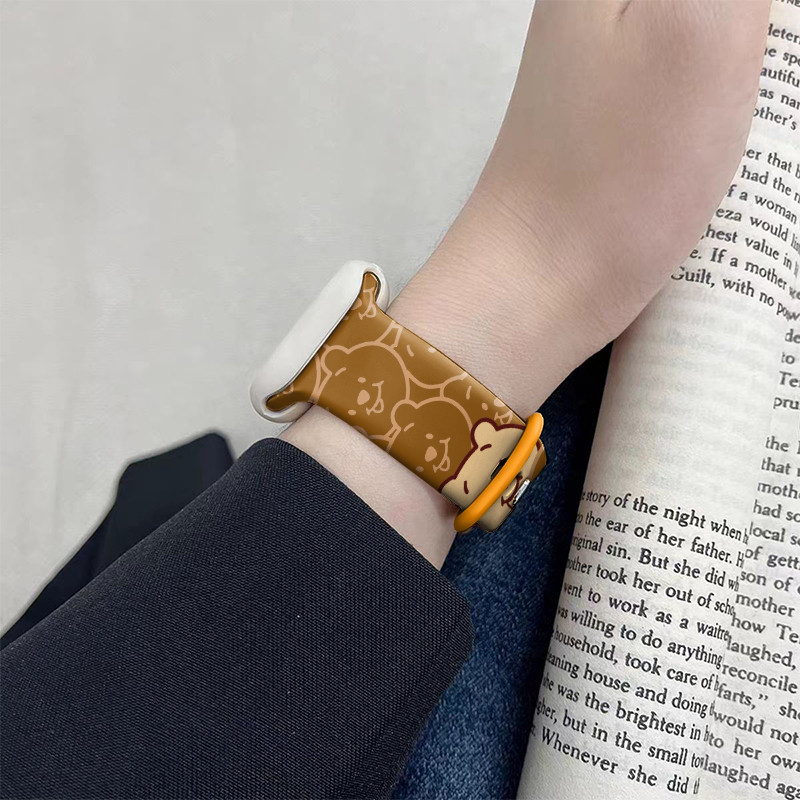 Jual Tali Strap Gelang Soft Silikon Selidiki beruang Untuk Xiaomi smart band 8 smart band 9 ...