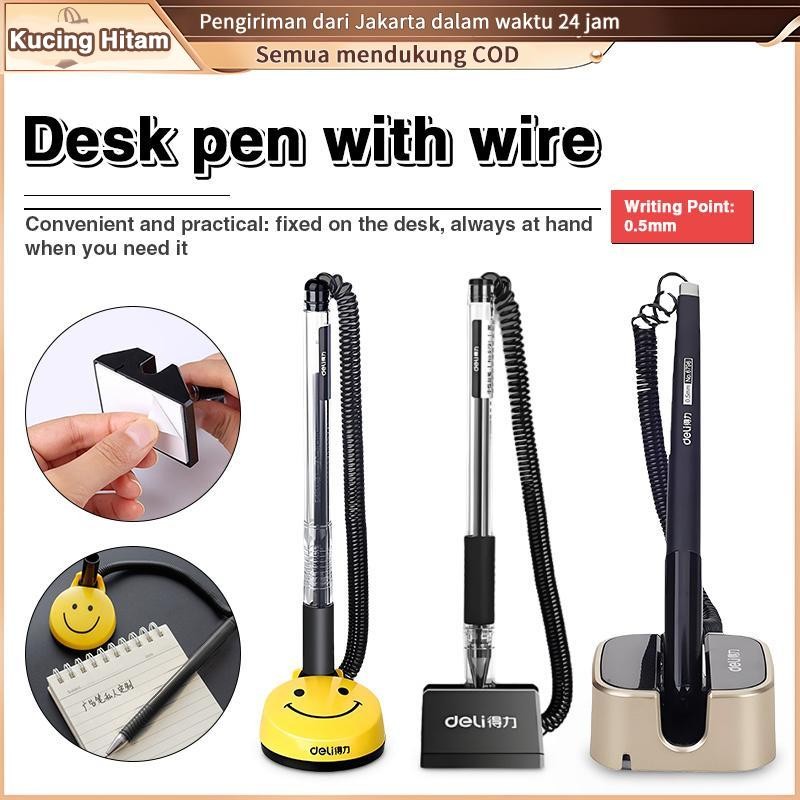 Jual Pulpen Meja 0,5mm Pulpen Meja Hitam dengan Tali Pulpen Gel Alat ...