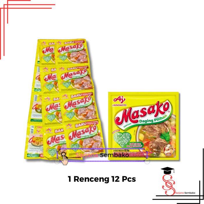 Jual Masako Sapi Sachet Penyedap Rasa - 1 Renceng 12 Pcs | Shopee Indonesia