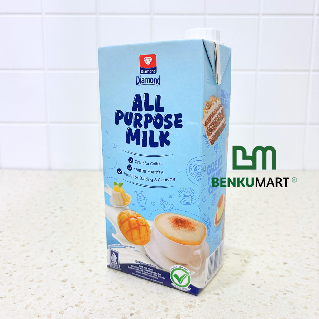 Jual [KARTON] Diamond UHT All Purpose Milk (12 x 1 Liter) Susu Baking ...