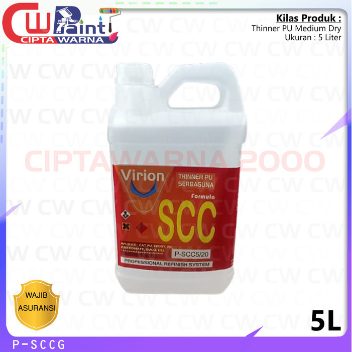 Jual Thinner Thiner Pengencer Cat PU SCC NC DUCO Medium Dry Serbaguna 5 Liter | Shopee Indonesia