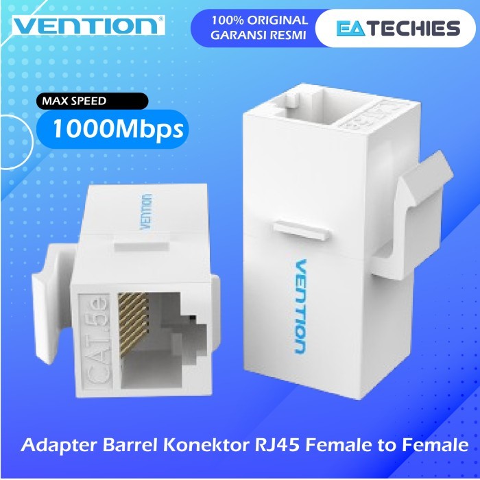 Jual Vention Adapter Barrel Konektor LAN RJ45 Cat.5e Female to Female ...