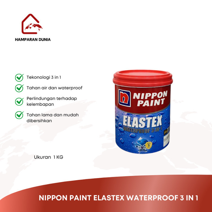 Jual NIPPON ELASTEX WATERPROOF - CAT AQUAPROOF 1 KG | Shopee Indonesia