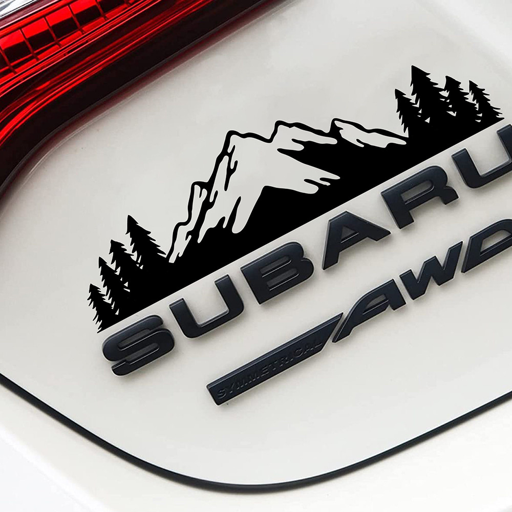 Jual 7" Trees and Mountain Decal Vinyl Stickers For Subaru Forester ...