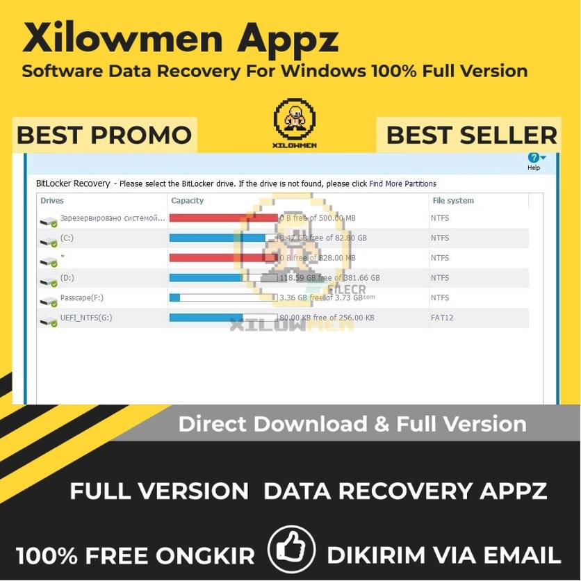 Jual [Full Version] M3 Bitlocker Recovery Pro Lifetime - Recovery Data ...