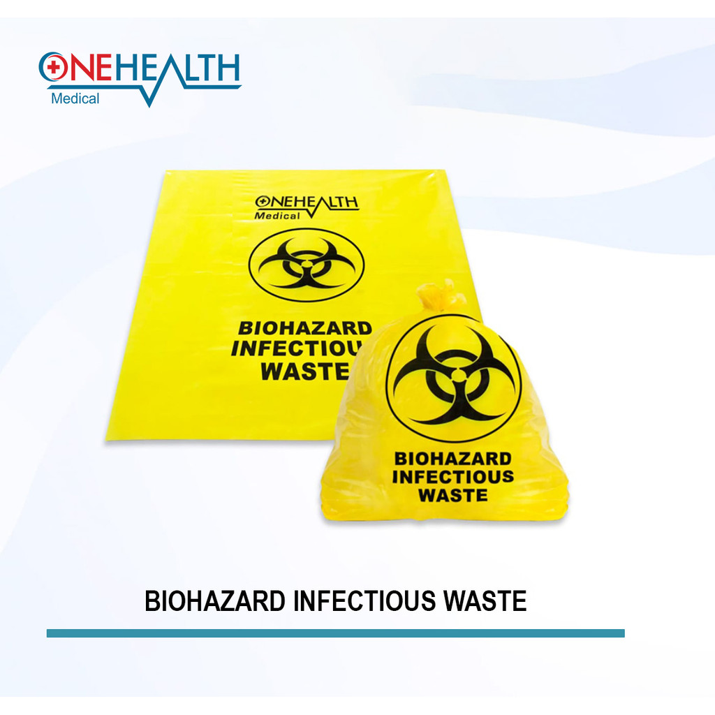 Jual Onehealth Kantong Plastik Medis Biohazard Infection Waste Bag 80 X ...