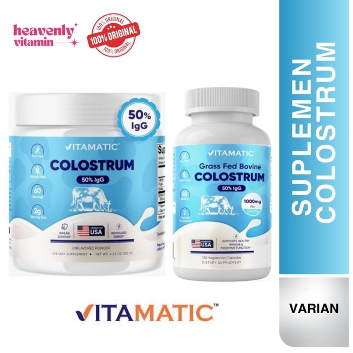 Jual Vitamatic Bovine Colostrum Powder - 120 Gr 60 Servings ...