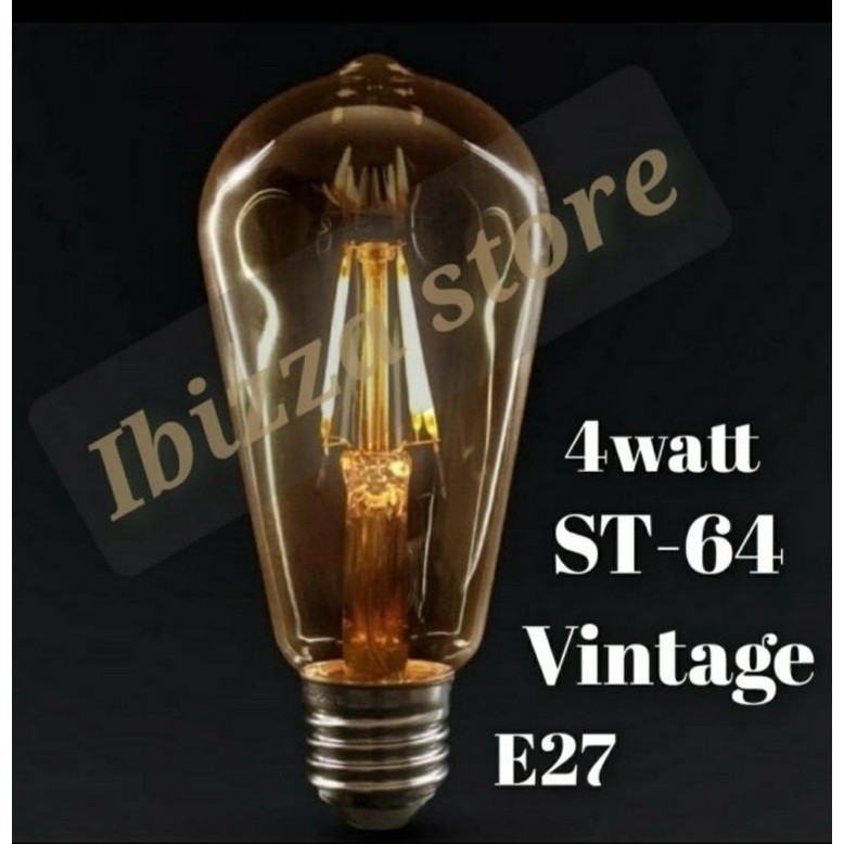 Jual COD Lampu LED Filamen ST64 4w Edison Vintage 4watt E27 kaca teh ...
