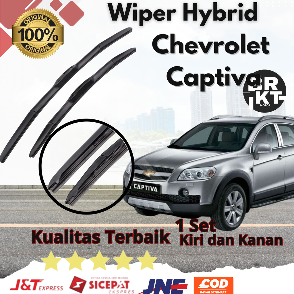 Jual Wiper Hybrid Mobil Chevrolet Captiva Sepasang 2 PCS Kiri dan Kanan ...