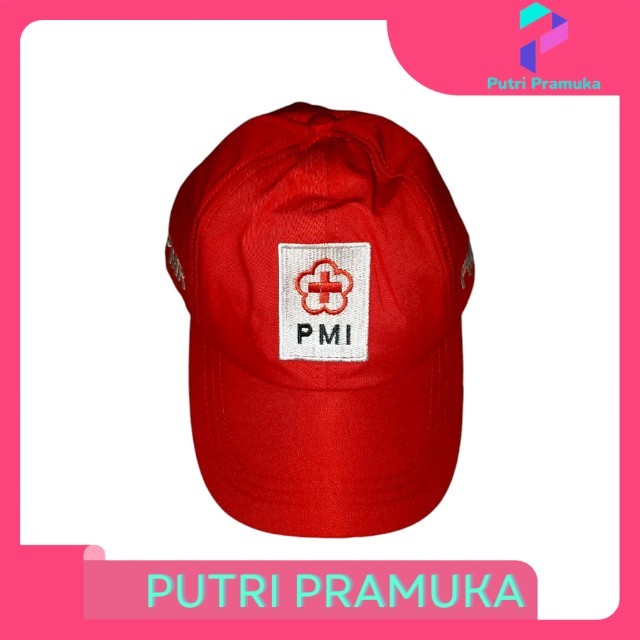 Jual Topi PMI PMR Bordir Merah Bahan Twill | Shopee Indonesia
