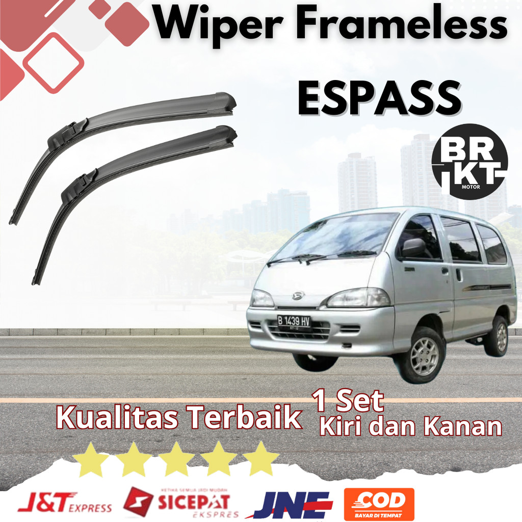 Jual Wiper Frameless Mobil Daihatsu Espass Daihatsu Zebra Sapuan Kaca