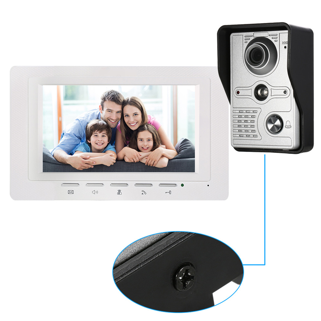 Jual 7 inch Wired Video Doorbell Indoor Monitor IR-CUT Outdoor Camera ...