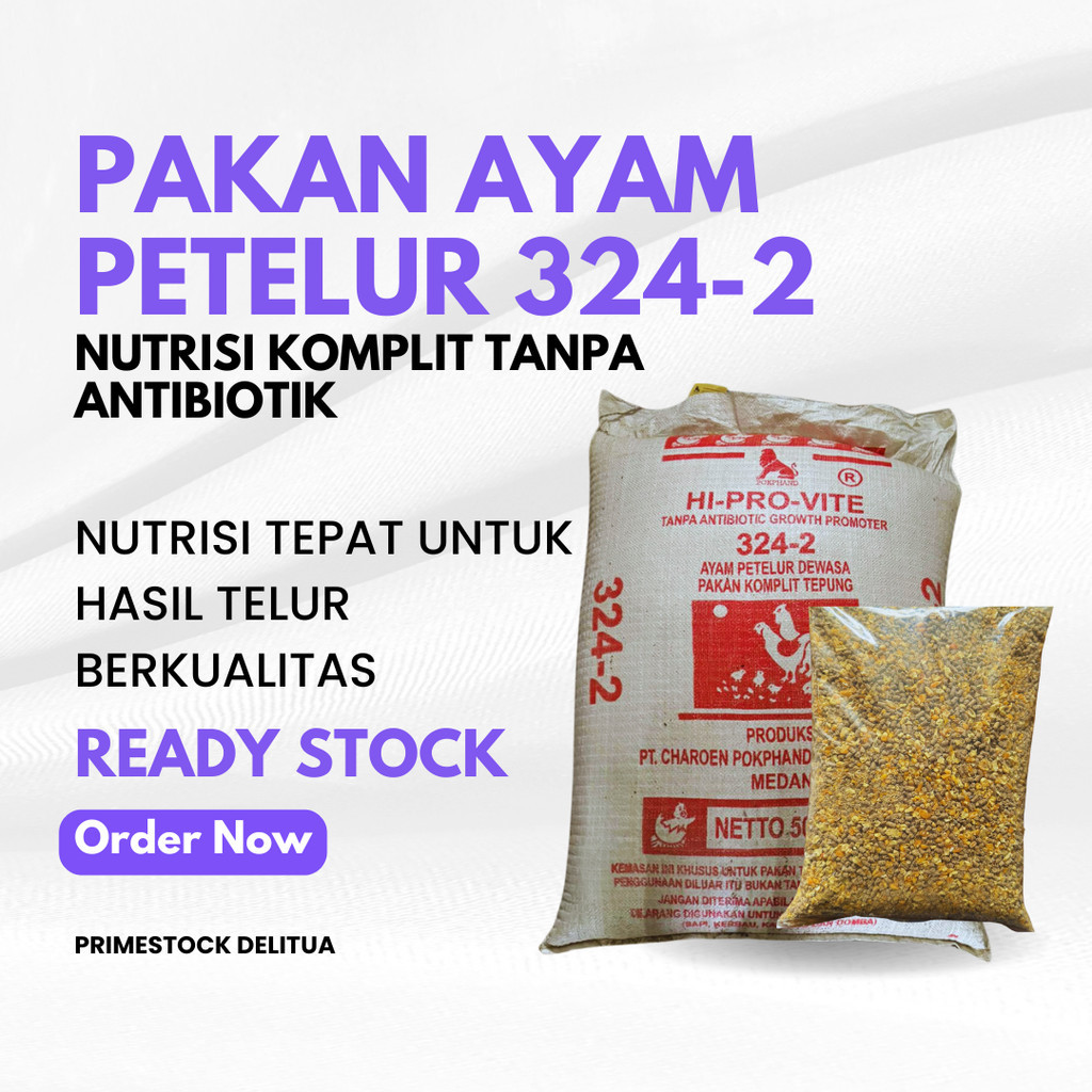 Jual Pakan Ayam Petelur 324-2 Pokphand Repack 1kg: Nutrisi Komplit ...