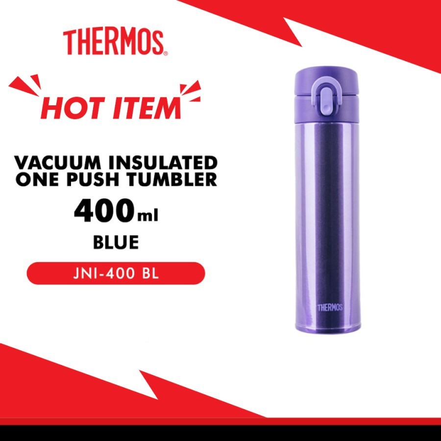 Jual Vacuum Insulated One Push Tumbler Blue - 400ml (JNI-400 BL) | Shopee Indonesia