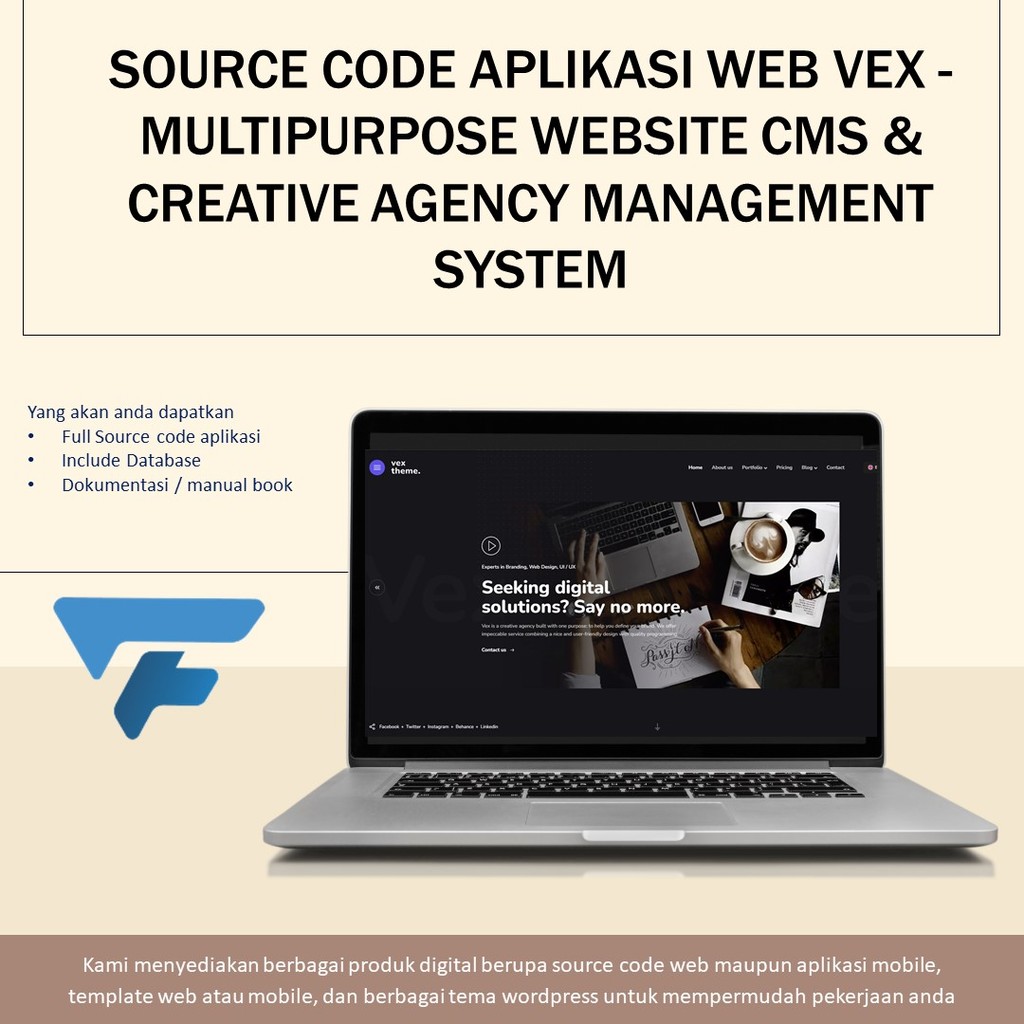 Jual SOURCE CODE APLIKASI WEB VEX - MULTIPURPOSE WEBSITE CMS & CREATIVE AGENCY MANAGEMENT SYSTEM ...