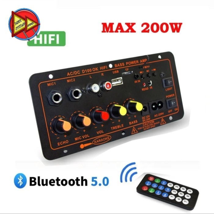 Jual Modul Ampli Bluetooth 5 Karaoke Box Speaker 100 Watt Hifi Stereo ...