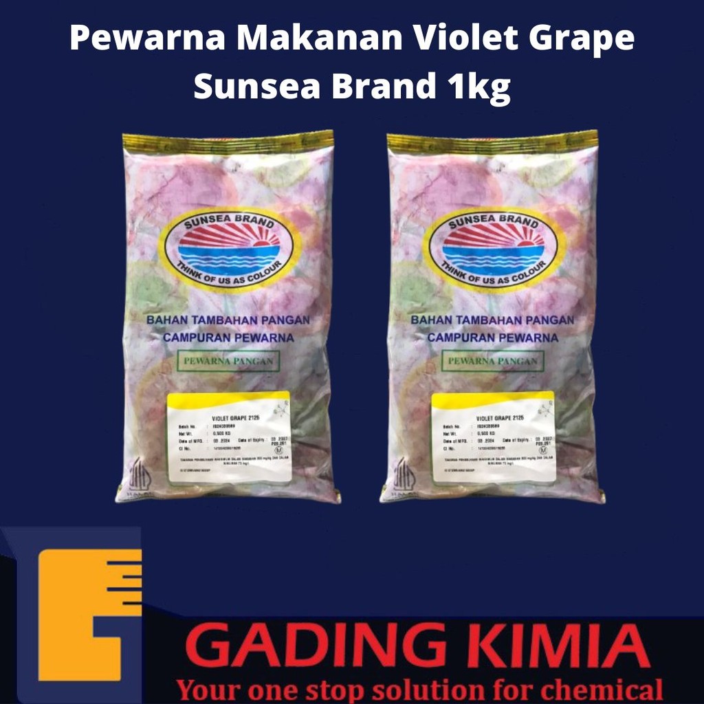 Jual Pewarna Violet Grape / Ungu 2125 Sunsea Brand 1kg | Shopee Indonesia