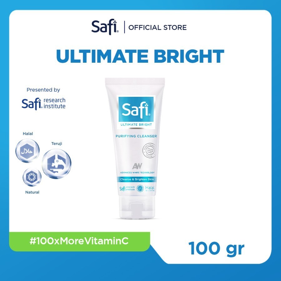 Jual SAFI ULTIMATE BRIGHT PURIFYING CLEANSER 100GR - Foam Cleanser | Shopee Indonesia