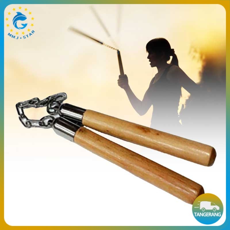 Jual Nunchaku Nunchuck Double Stick Tongkat Kayu Bela Diri Sambung Kayu ...
