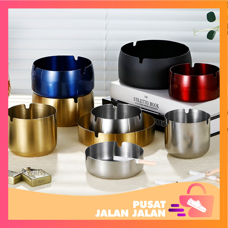 Jual PJJ - 6260 Asbak Stainless Steel Tebal / Asbak Anti Karat Tahan ...