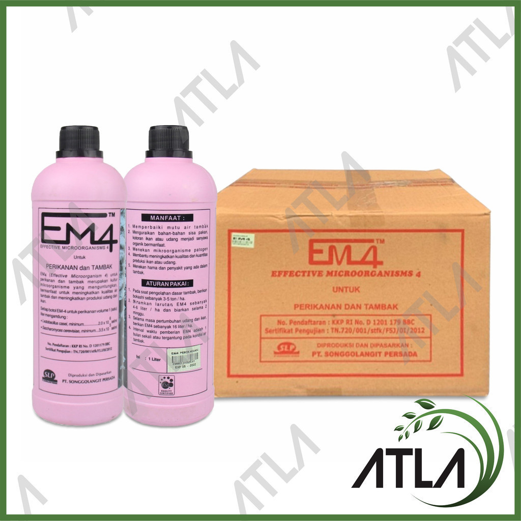 Jual Pupuk Organik EM4 1 Liter Karton Micro Organisme Peternakan ...
