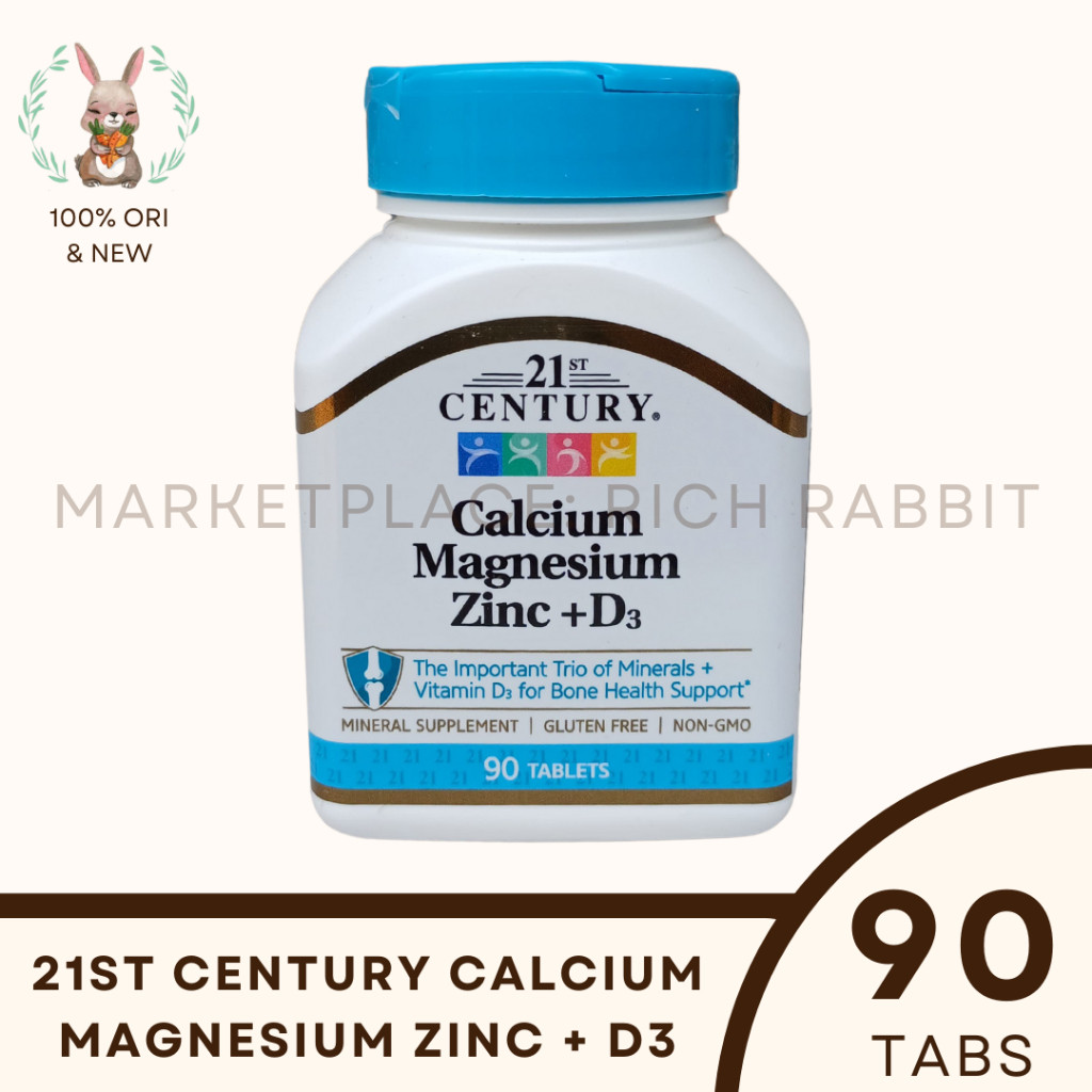 Jual 21st 21 st Century Calcium Magnesium Zinc D3 Bone Muscle Immune ...